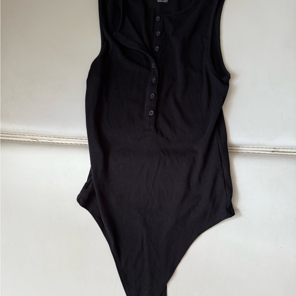 American Eagle Outfitters | Tops | Chic Black Buttonup Bodysuit | Poshmark